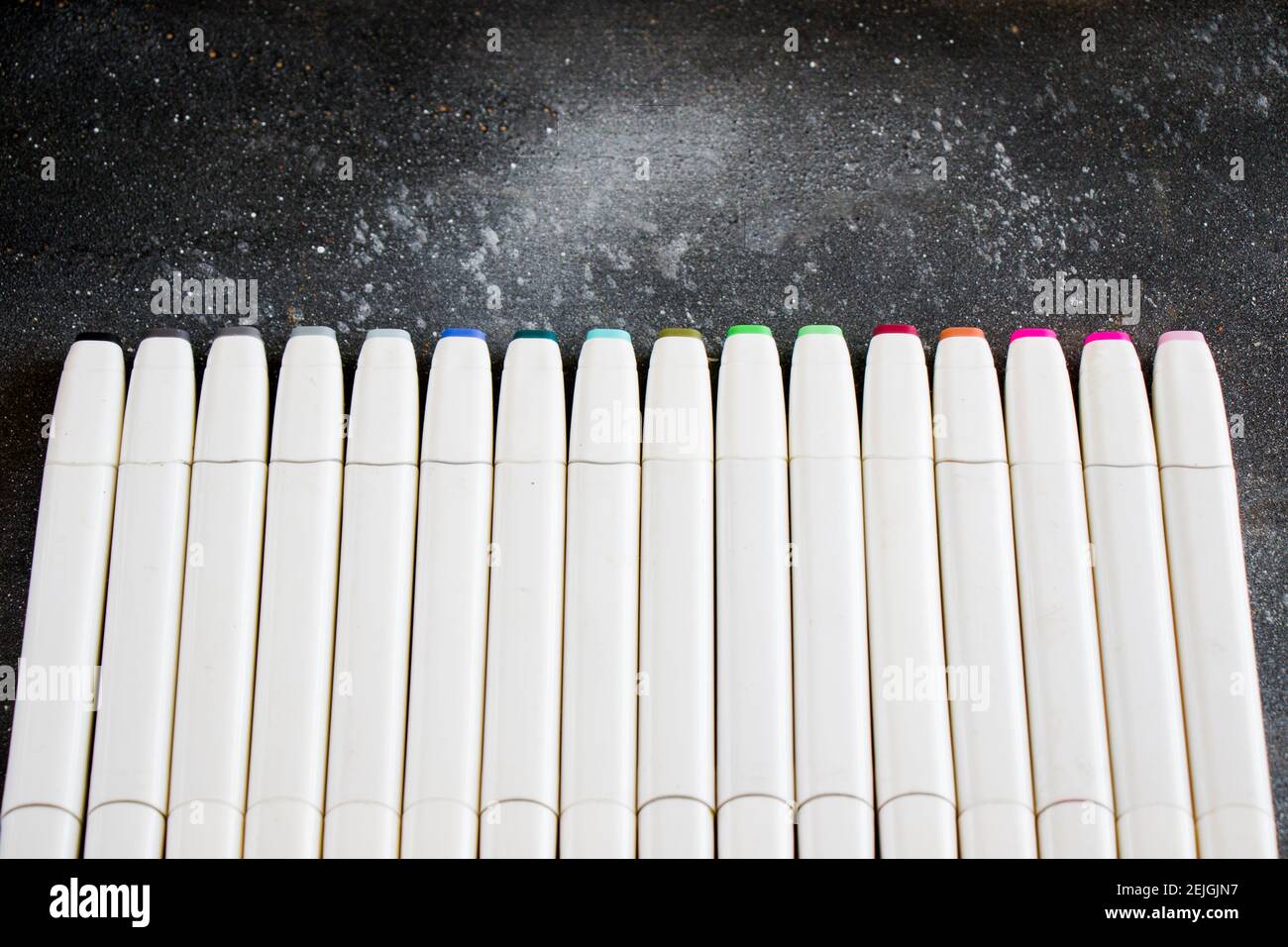 large group of drawing markers for sketching Stock Photo - Alamy