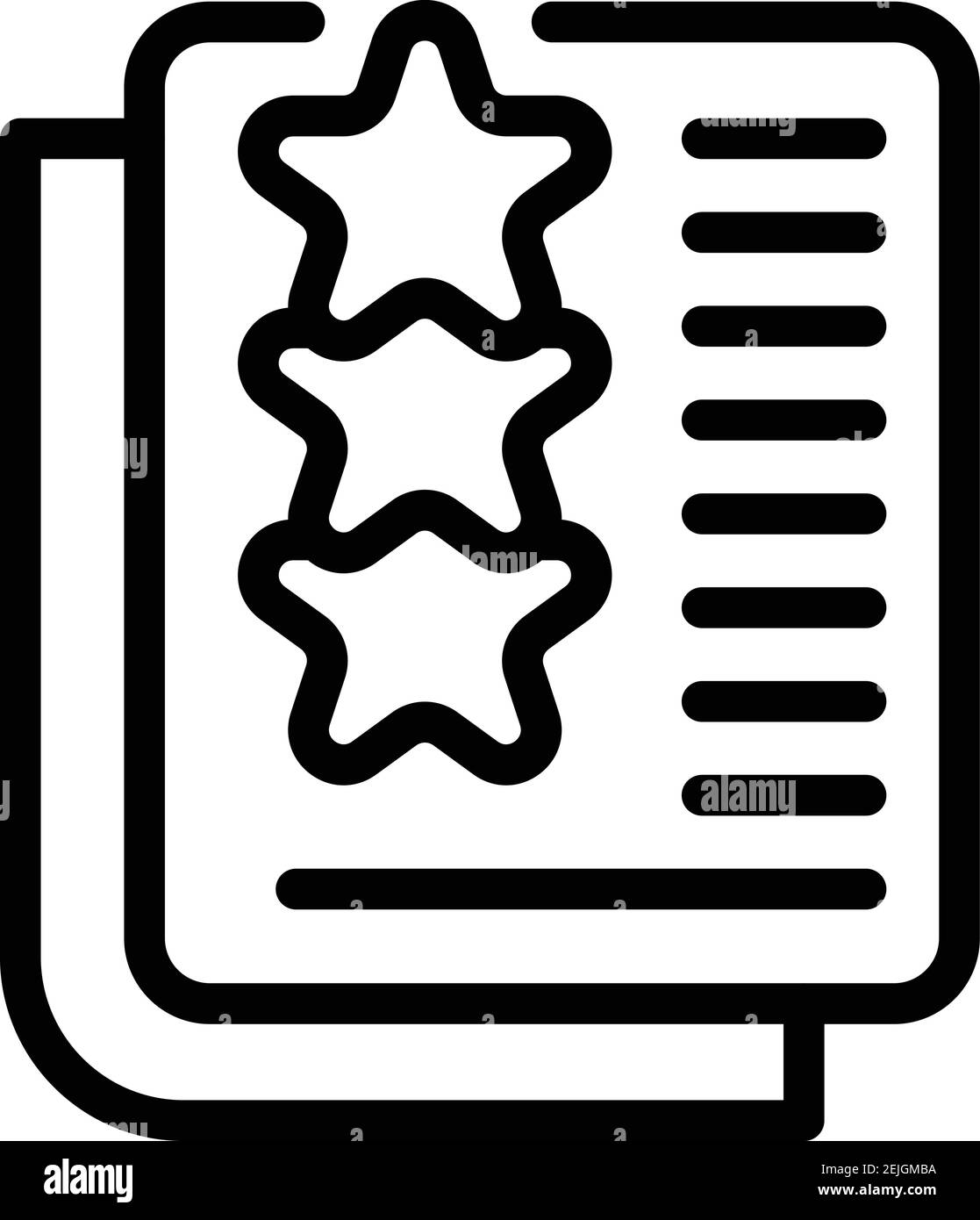 Review document icon. Outline review document vector icon for web ...