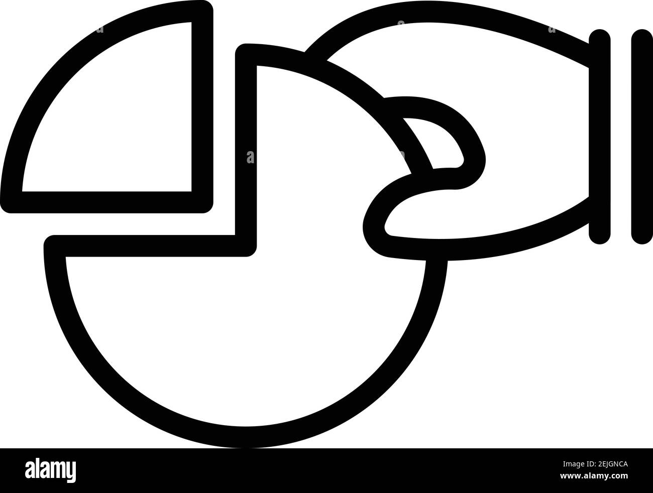 Part contribution icon. Outline part contribution vector icon for web ...