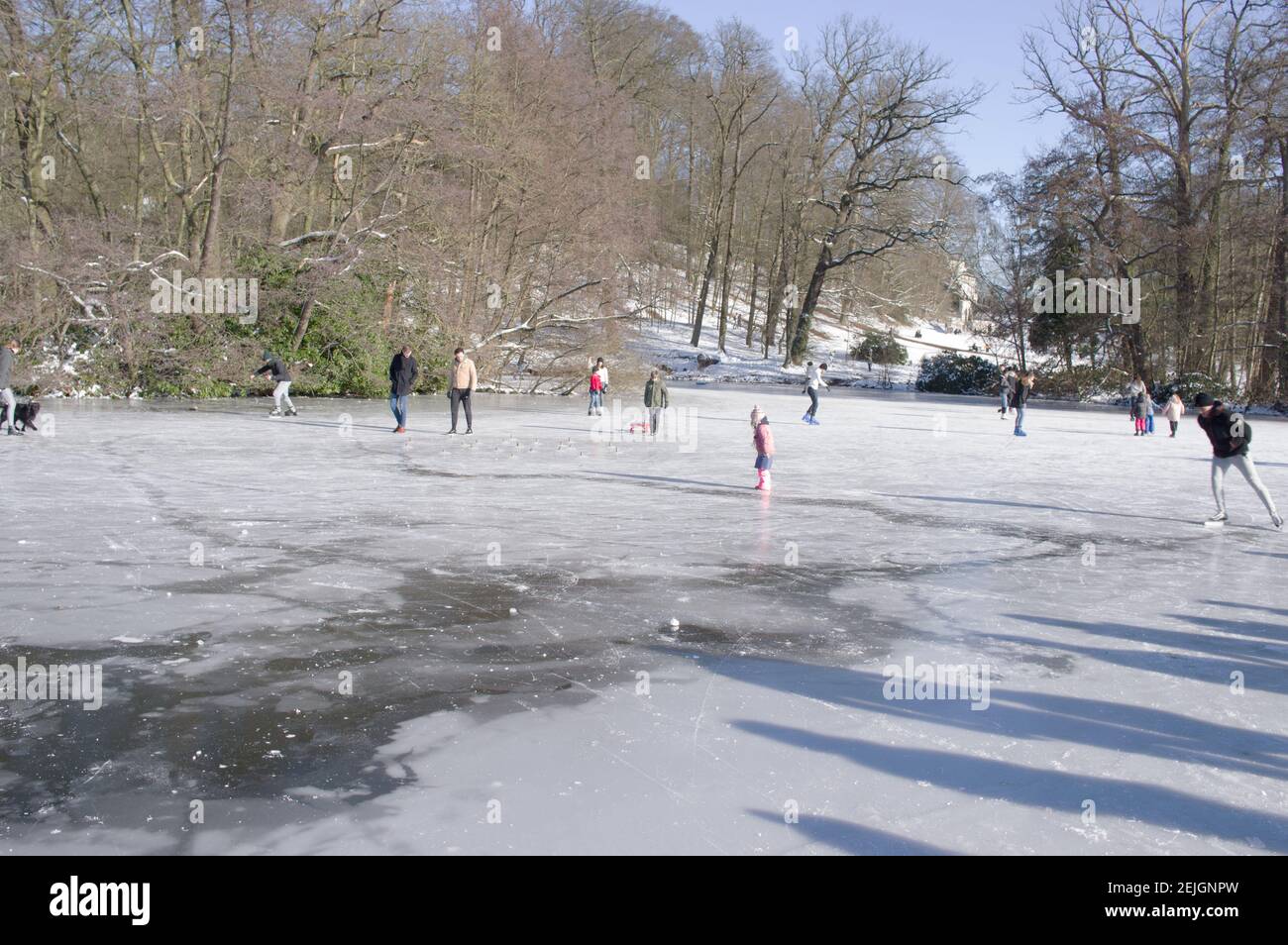 Arnhem, Netherlands - February 13, 2021: Traditional dutch ice fun in ...