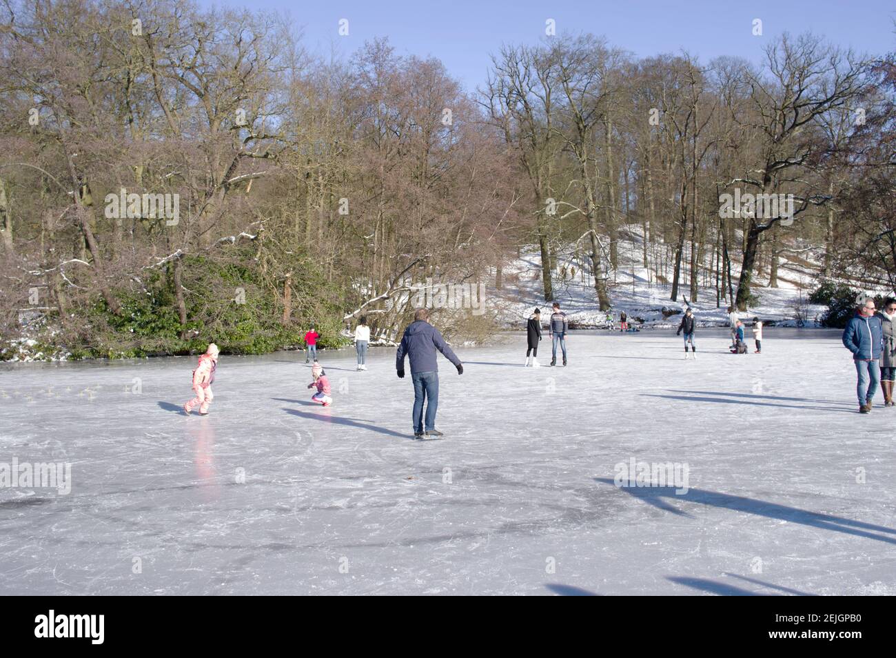 Arnhem, Netherlands - February 13, 2021: Traditional dutch ice fun in ...