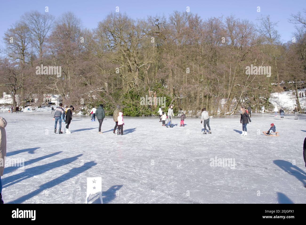 Arnhem, Netherlands - February 13, 2021: Traditional dutch ice fun in ...