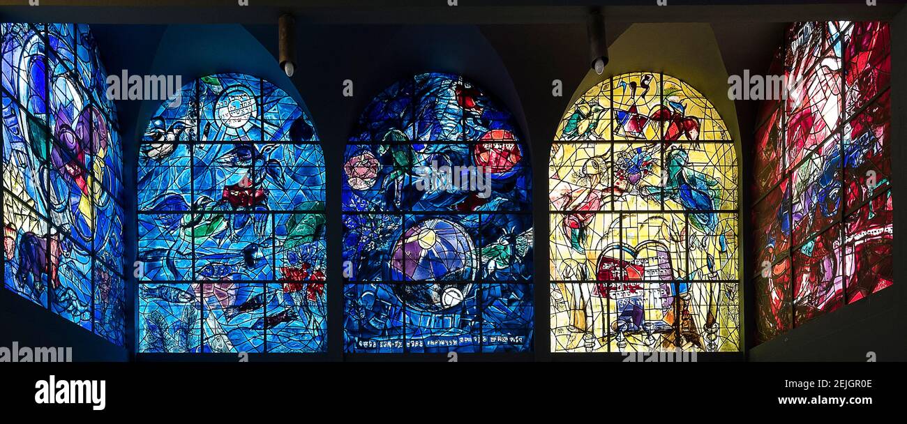 Stained glass windows by marc chagall hi-res stock photography and ...