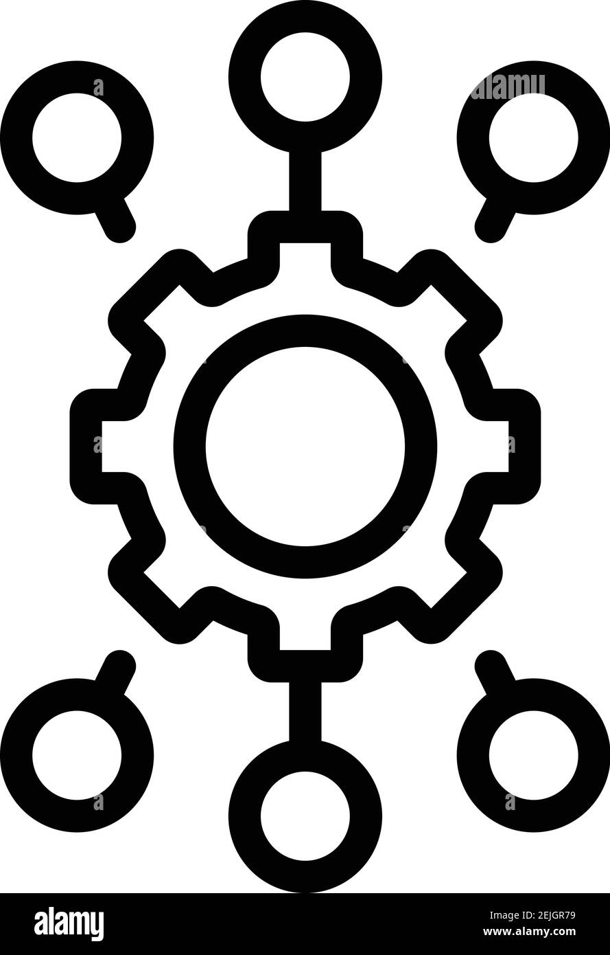 Settings icon. Outline settings vector icon for web design isolated on ...