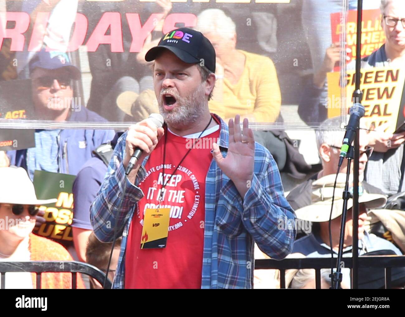 Rainn Wilson attends Fire Drill Fridays Rally Calling for Action on ...