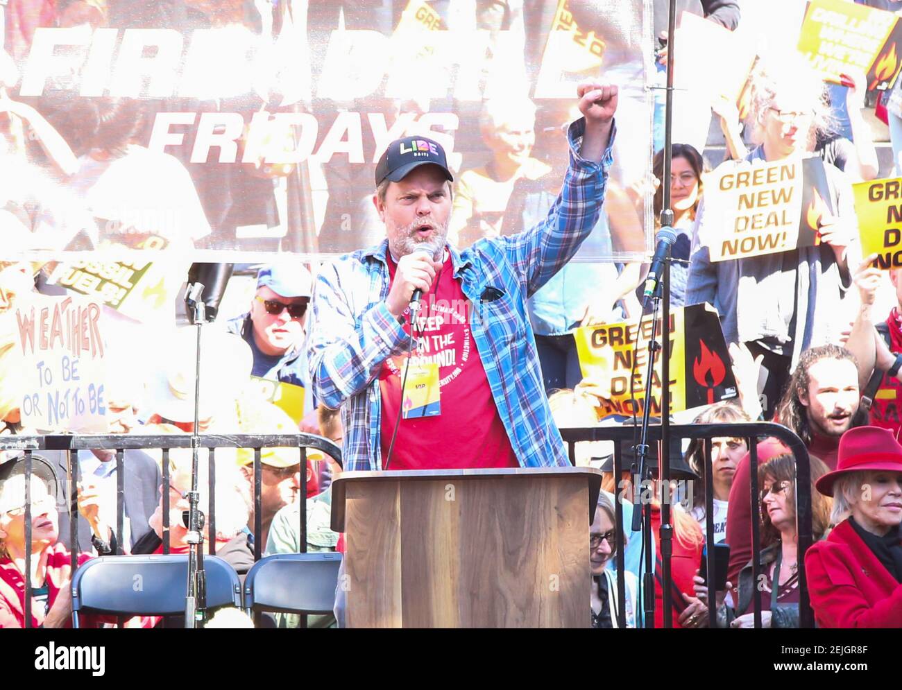 Rainn Wilson attends Fire Drill Fridays Rally Calling for Action on ...