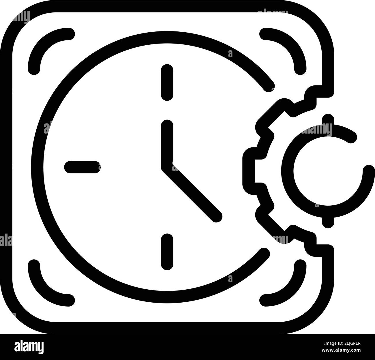 Set working hoursicon. Outline set working hoursvector icon for web ...