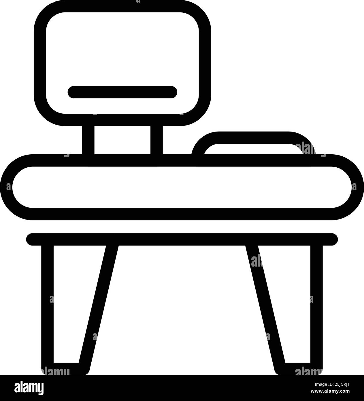 Office table icon. Outline office table vector icon for web design ...