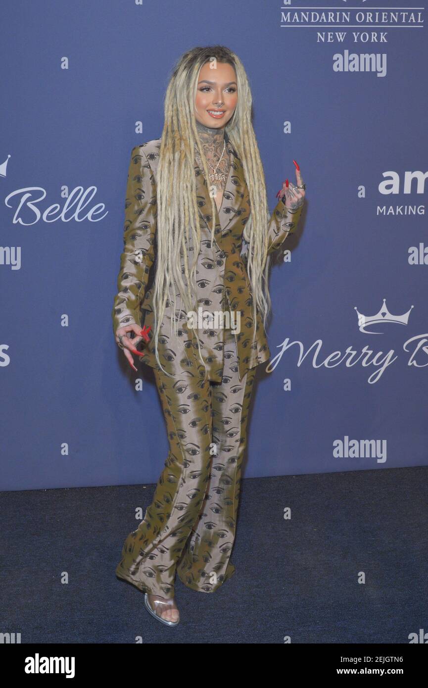 Zhavia Ward attends the 2020 amfAR New York Gala in New York City. (Photo by Ron Adar / SOPA ...