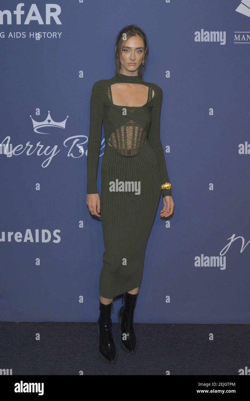 Amanda Googe attends the 2020 amfAR New York Gala in New York City ...