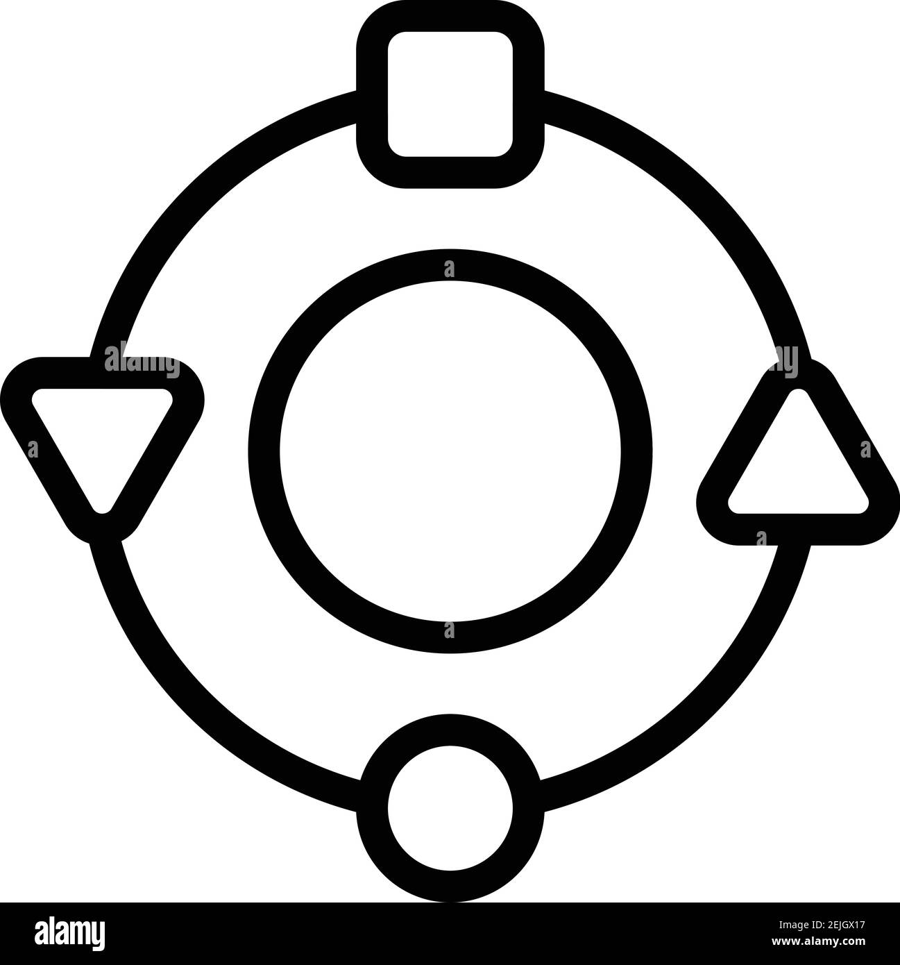 Adaptation circle icon. Outline adaptation circle vector icon for web ...