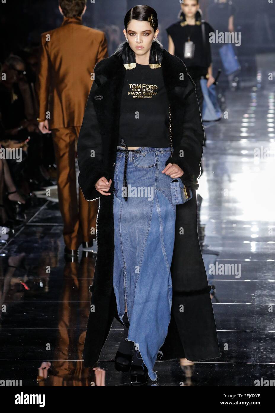 HOLLYWOOD, LOS ANGELES, CALIFORNIA, USA - FEBRUARY 07: A model walks ...