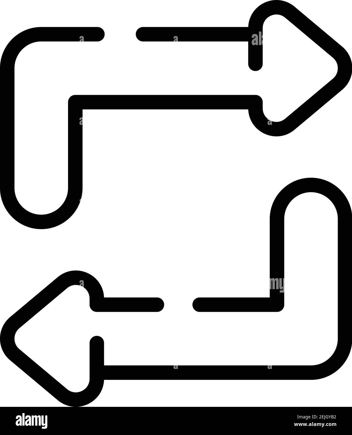 Repost icon. Outline repost vector icon for web design isolated on ...