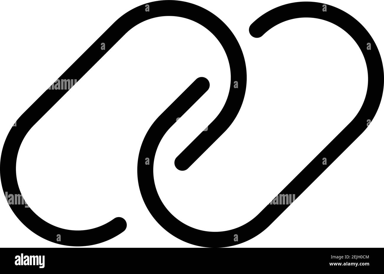 Hyperlink chain icon. Outline hyperlink chain vector icon for web ...