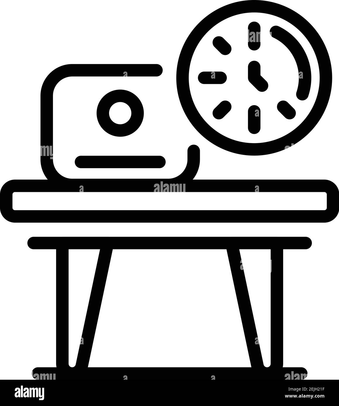 Flexible work time icon. Outline flexible work time vector icon for web ...