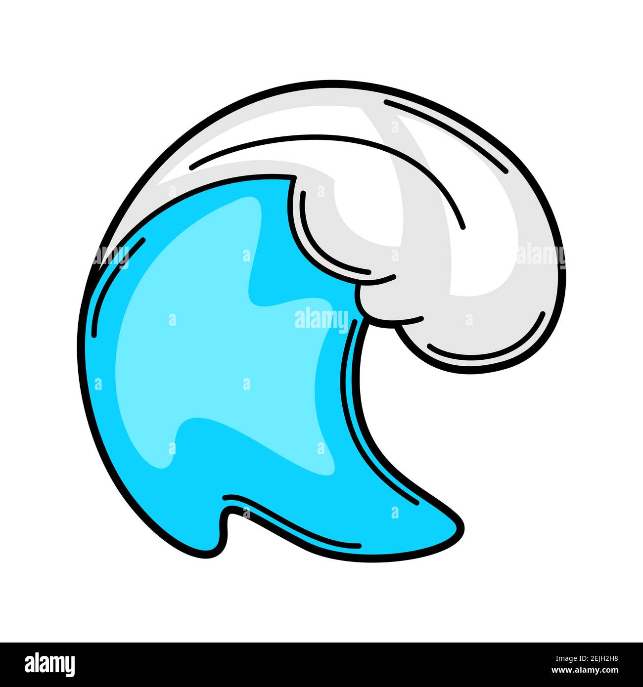 Illustration of cartoon wave Stock Vector Image & Art - Alamy