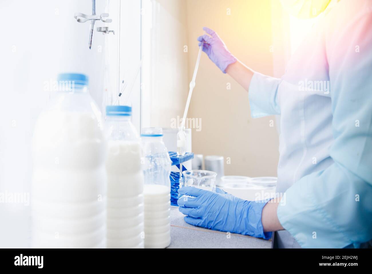 Dairy Factory Industry Products Analysis Of Percentage Of Fat In Milk