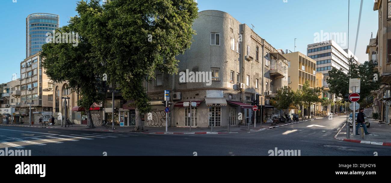 View of street in the city, Allenby Street, Tel Aviv, Israel Stock ...