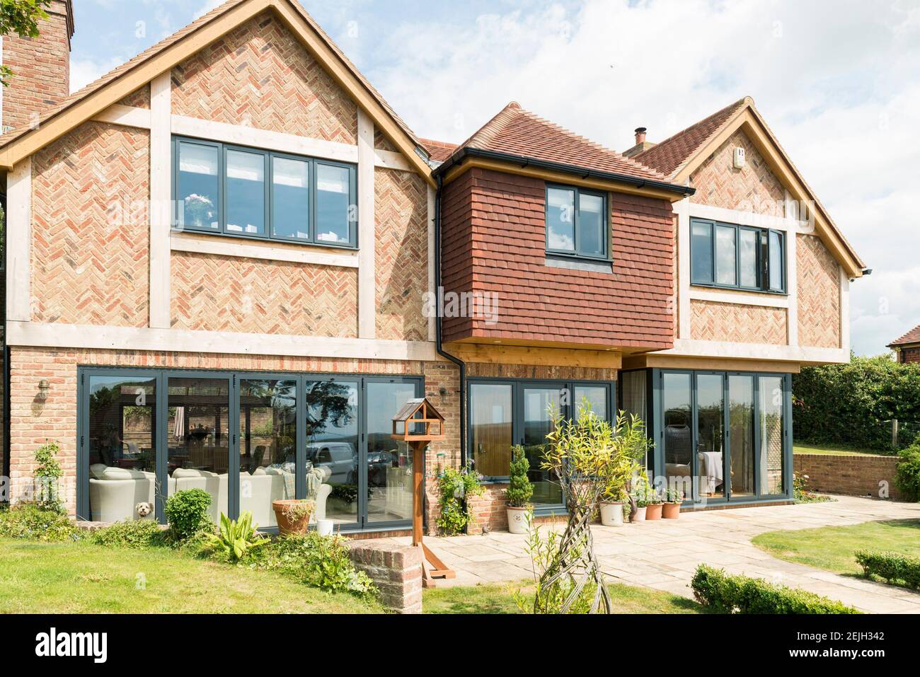 A modern self build large property in the English countryside Stock ...