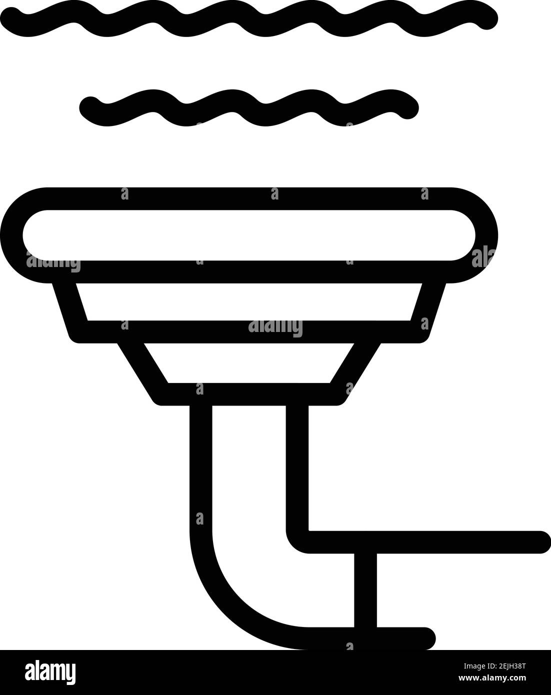 Energy pool pump icon. Outline energy pool pump vector icon for web ...