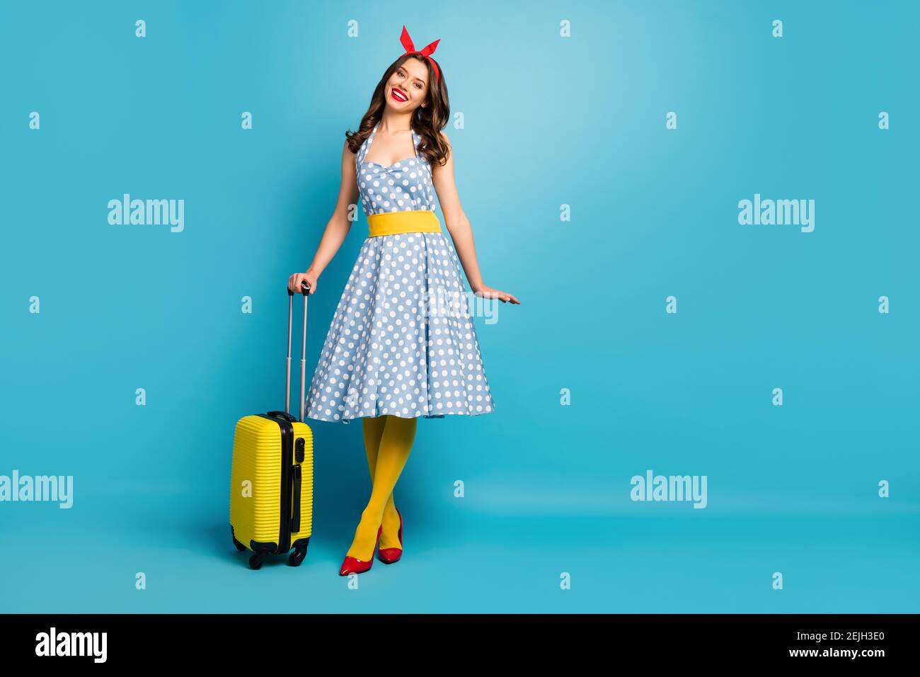 Full length body size view of her she nice attractive lovely pretty ...