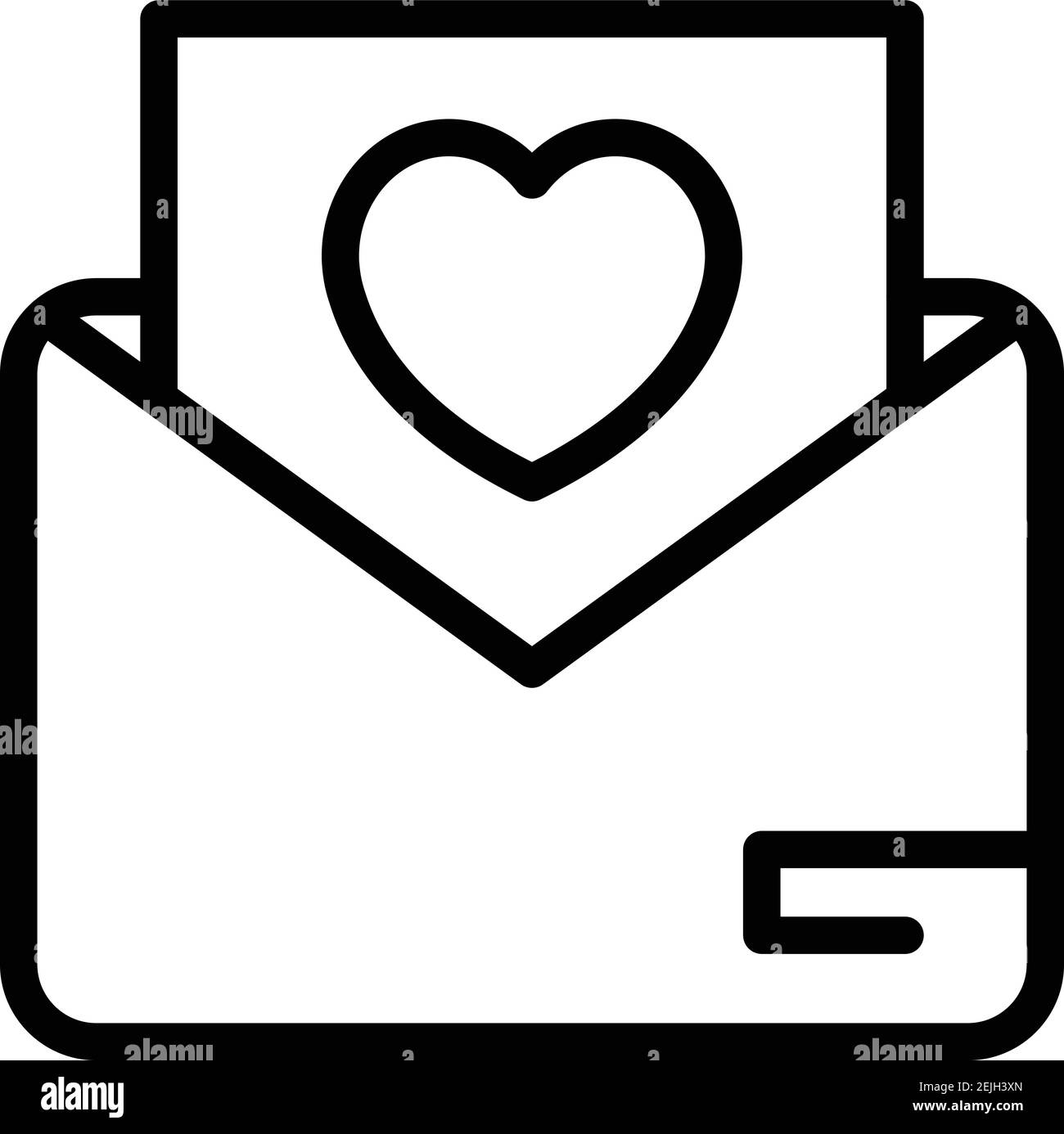 Subscribe envelope icon. Outline subscribe envelope vector icon for web ...