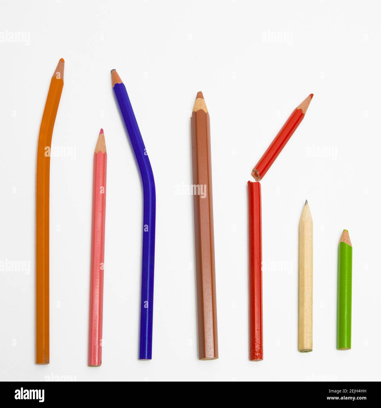Pencils isolated on a white background Stock Photo - Alamy