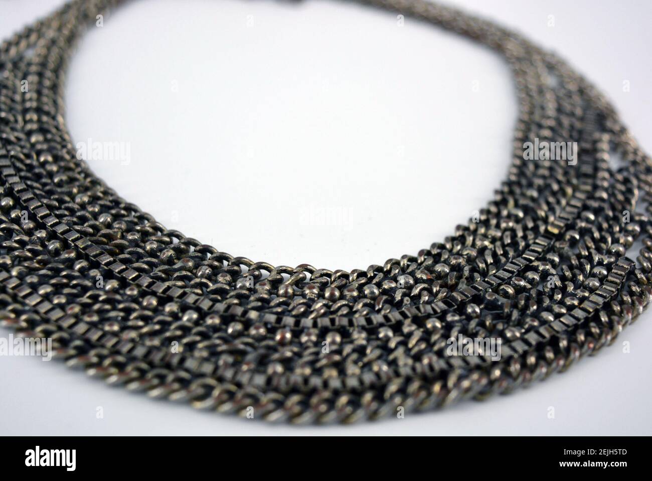 Interesting and unusual metallic, large decoration, necklace on the ...