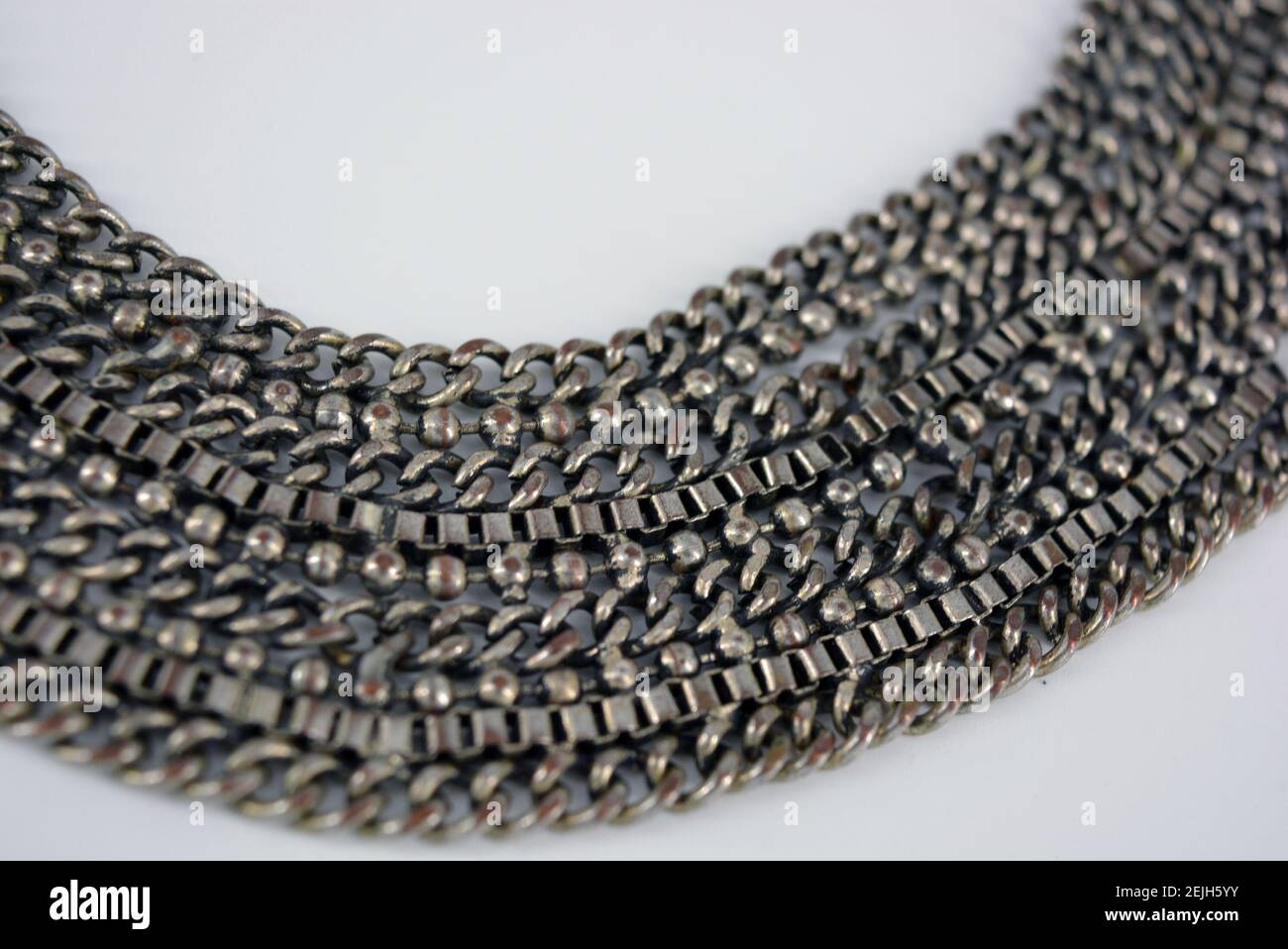 Interesting and unusual metallic, large decoration, necklace on the ...