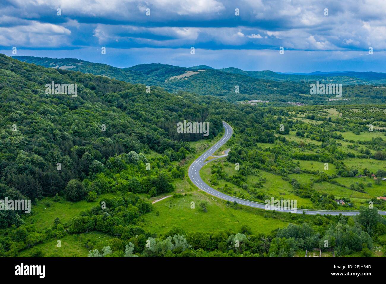 Aerial view of Strandzha mountains in Bulgaria Stock Photo - Alamy