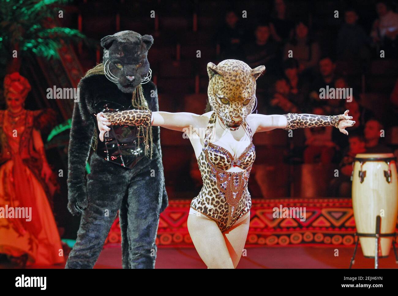 Artists perform during the presentation of the new show program called ...