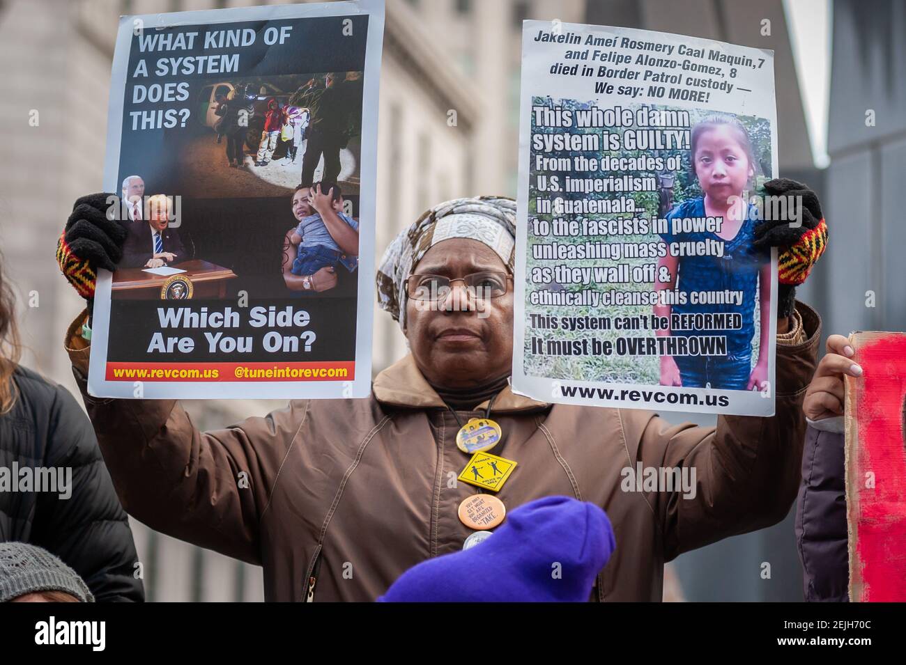 Pro-immigration activist rally in support of Eric Diaz Cruz and Gaspar ...