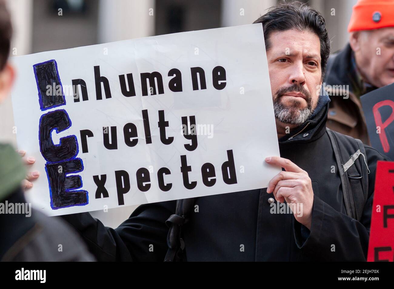 Pro-immigration activist rally in support of Eric Diaz Cruz and Gaspar ...