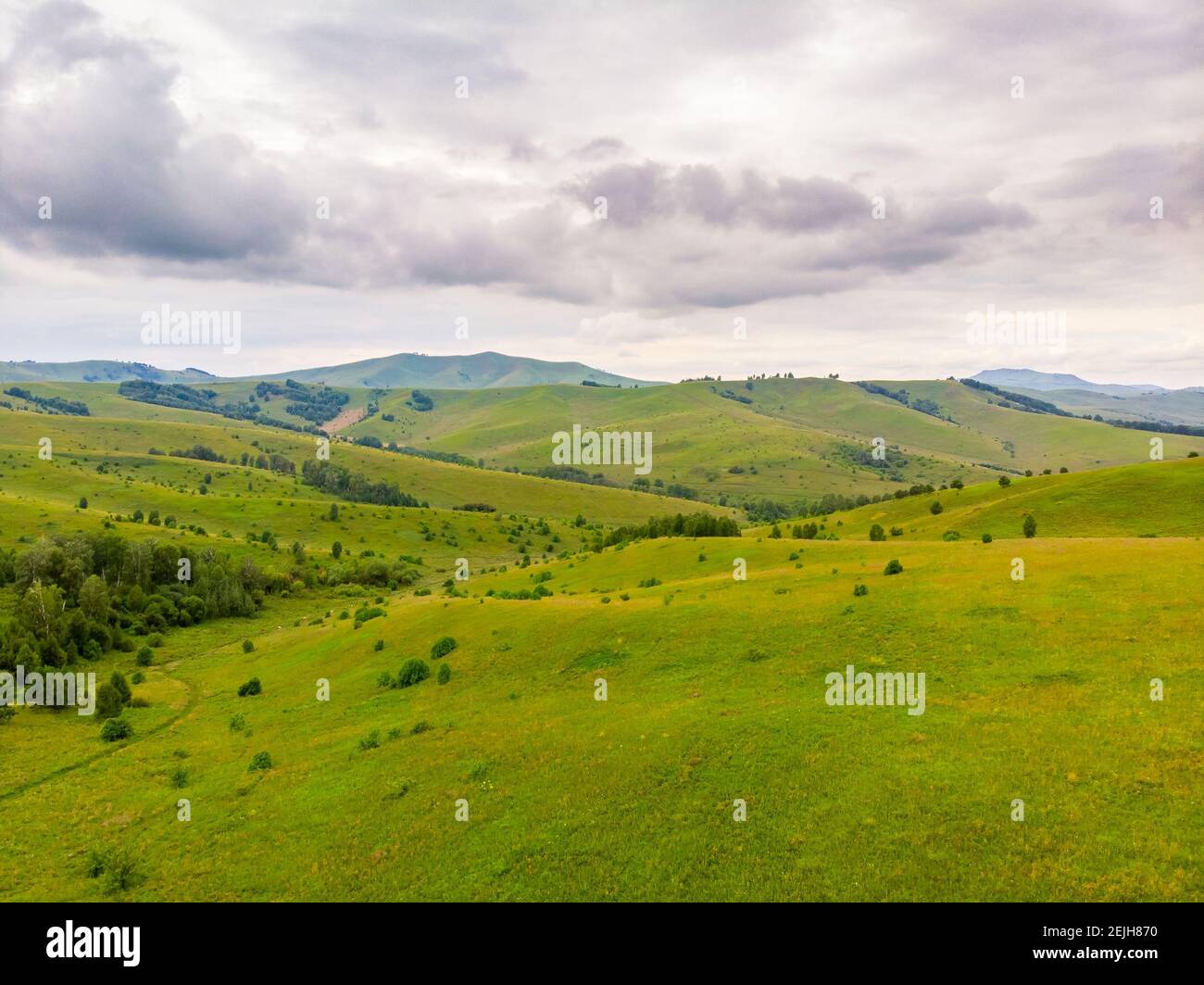 Aerial view katun river hills hi-res stock photography and images - Alamy