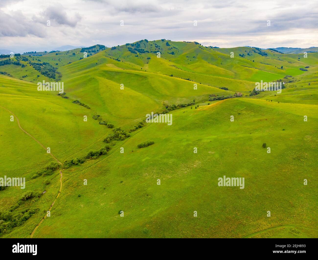 Aerial view katun river hills hi-res stock photography and images - Alamy