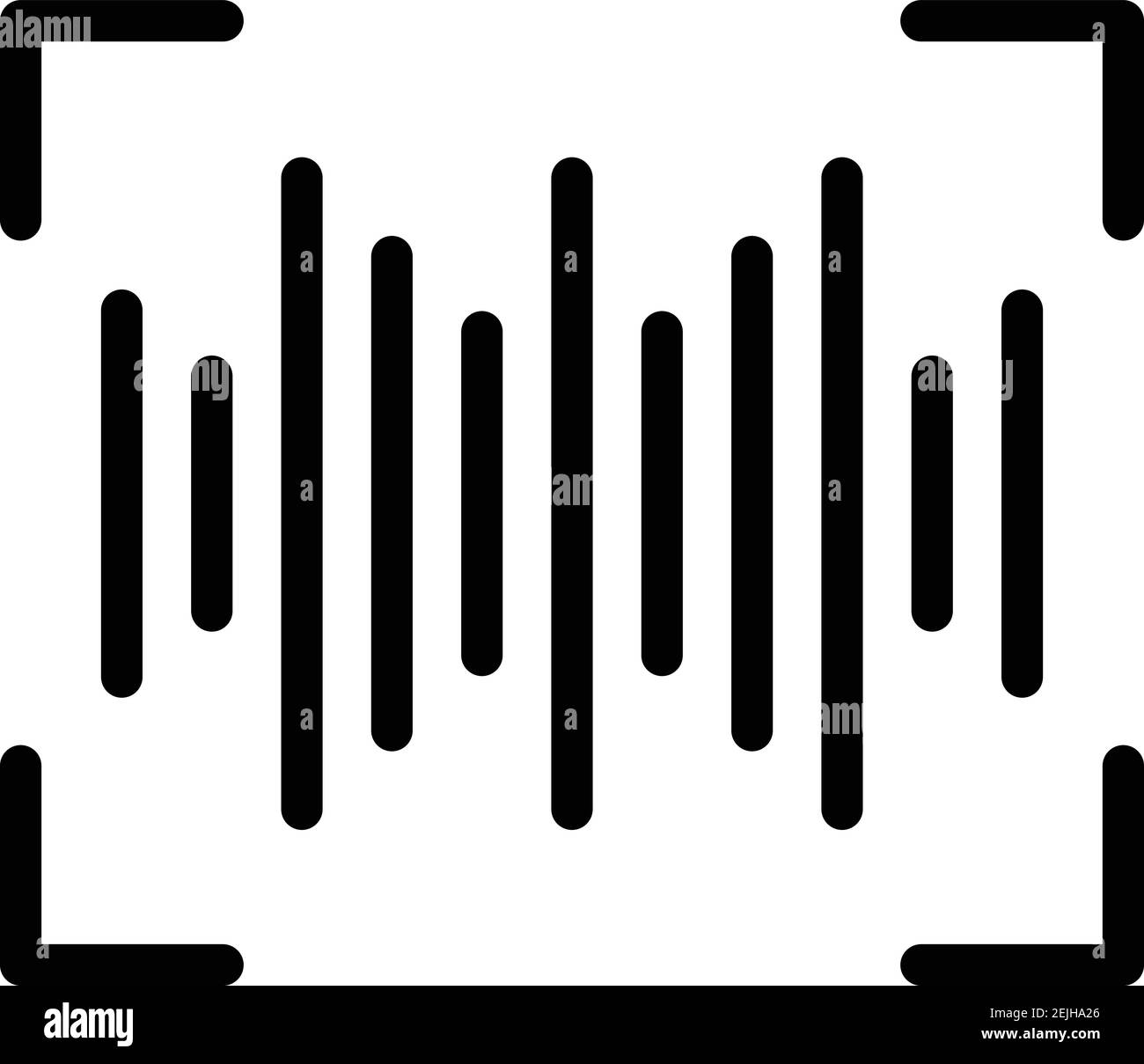 Sound wave icon. Outline sound wave vector icon for web design isolated ...