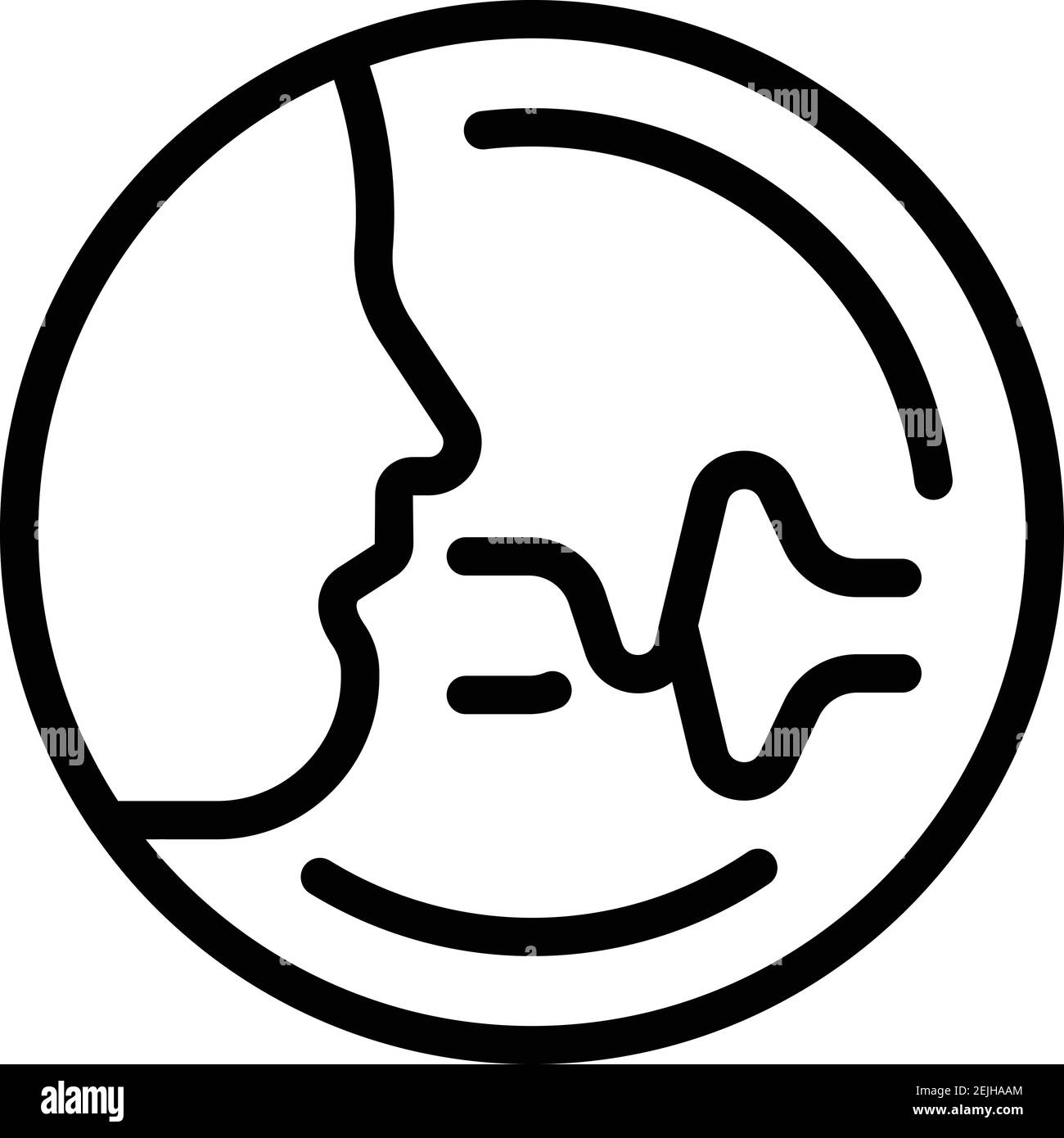 Human voice recognition icon. Outline human voice recognition vector ...