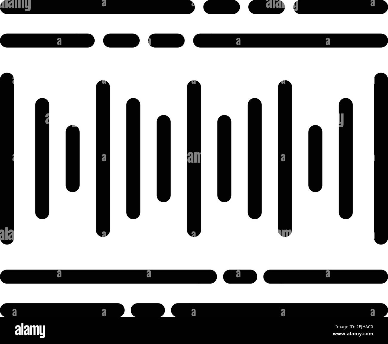 Audio wave icon. Outline audio wave vector icon for web design isolated ...