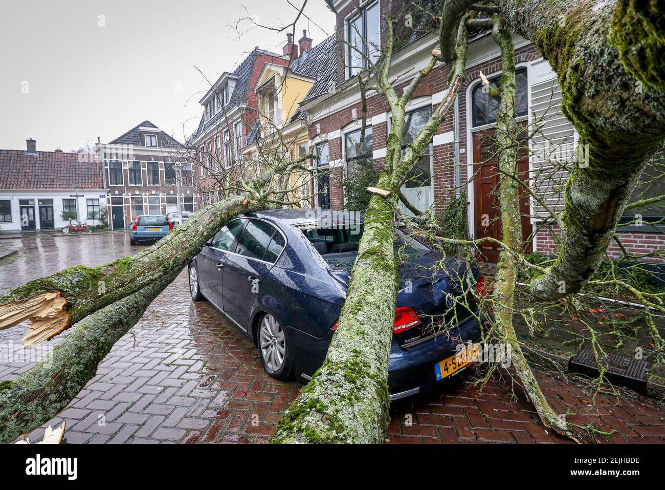 GRONINGEN, , 09-02-2020, dutchnews, , Storm damage due to storm Ciara ...