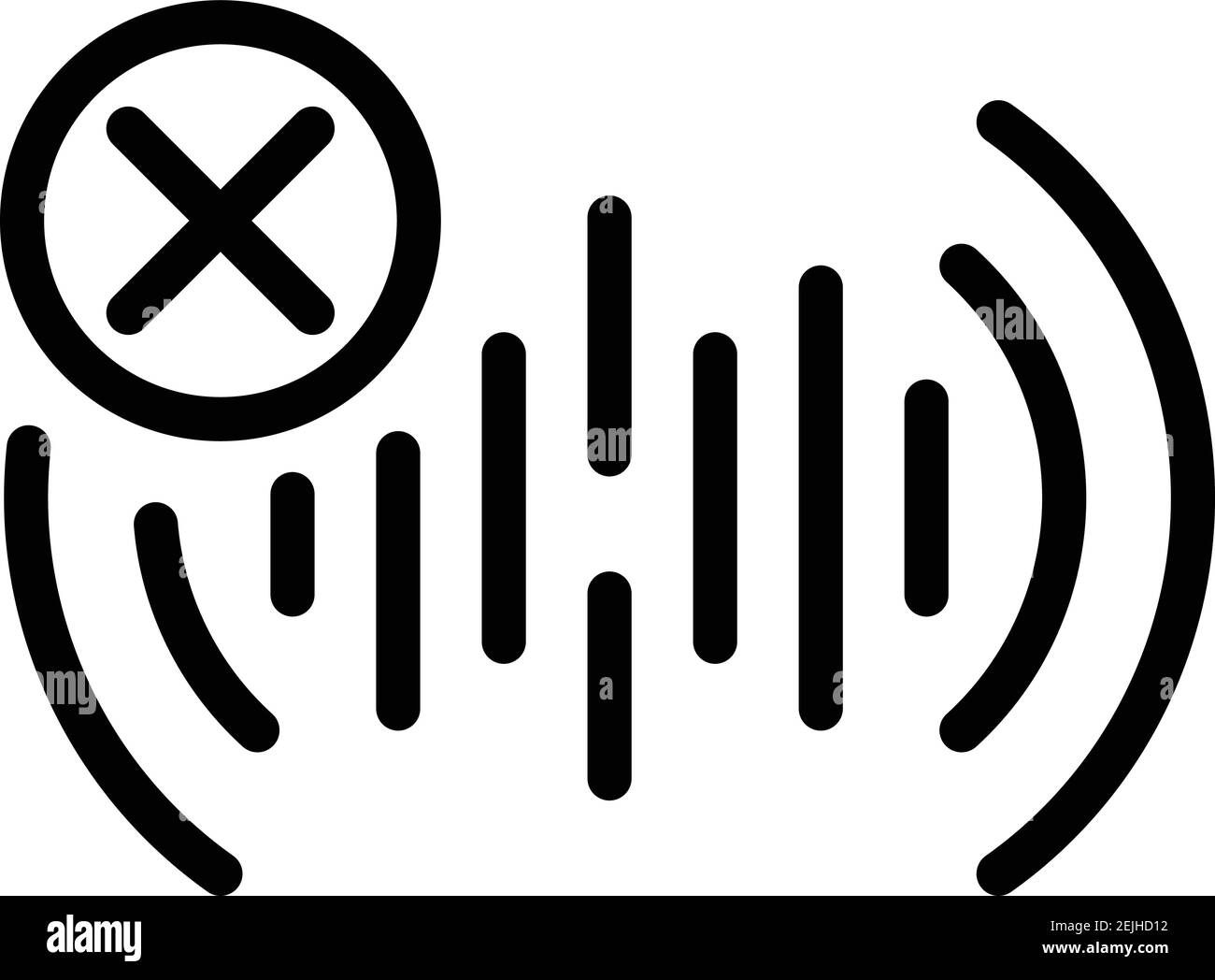 Sound recognition icon. Outline sound recognition vector icon for web ...