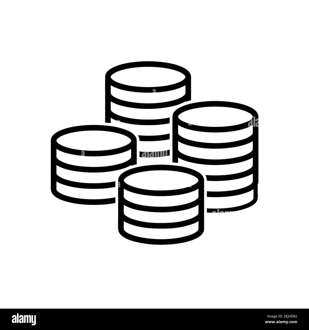 Coins currency money stack pictogram hi-res stock photography and ...