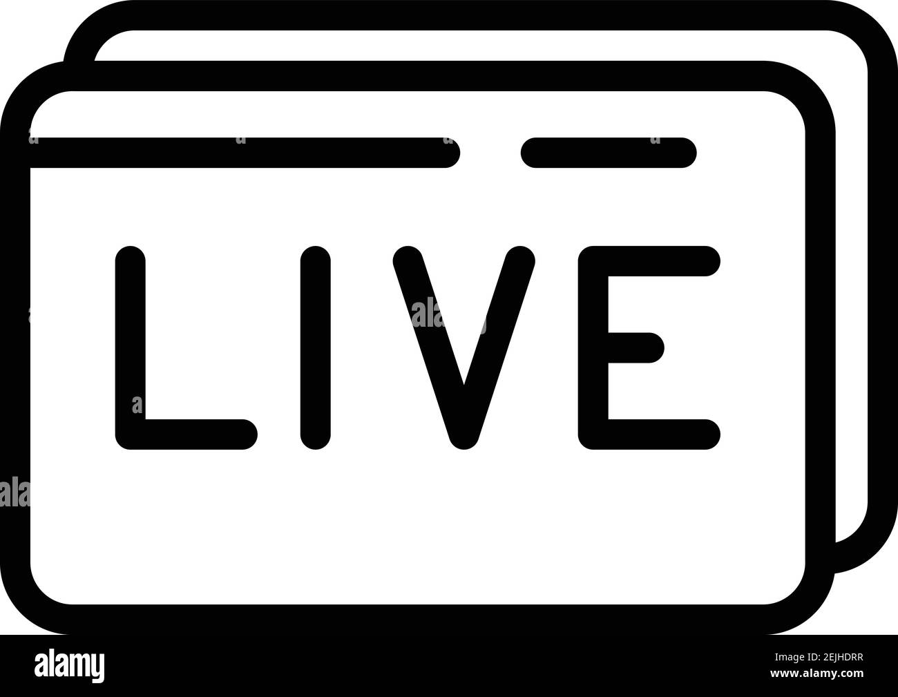 Live subscribe icon. Outline live subscribe vector icon for web design ...