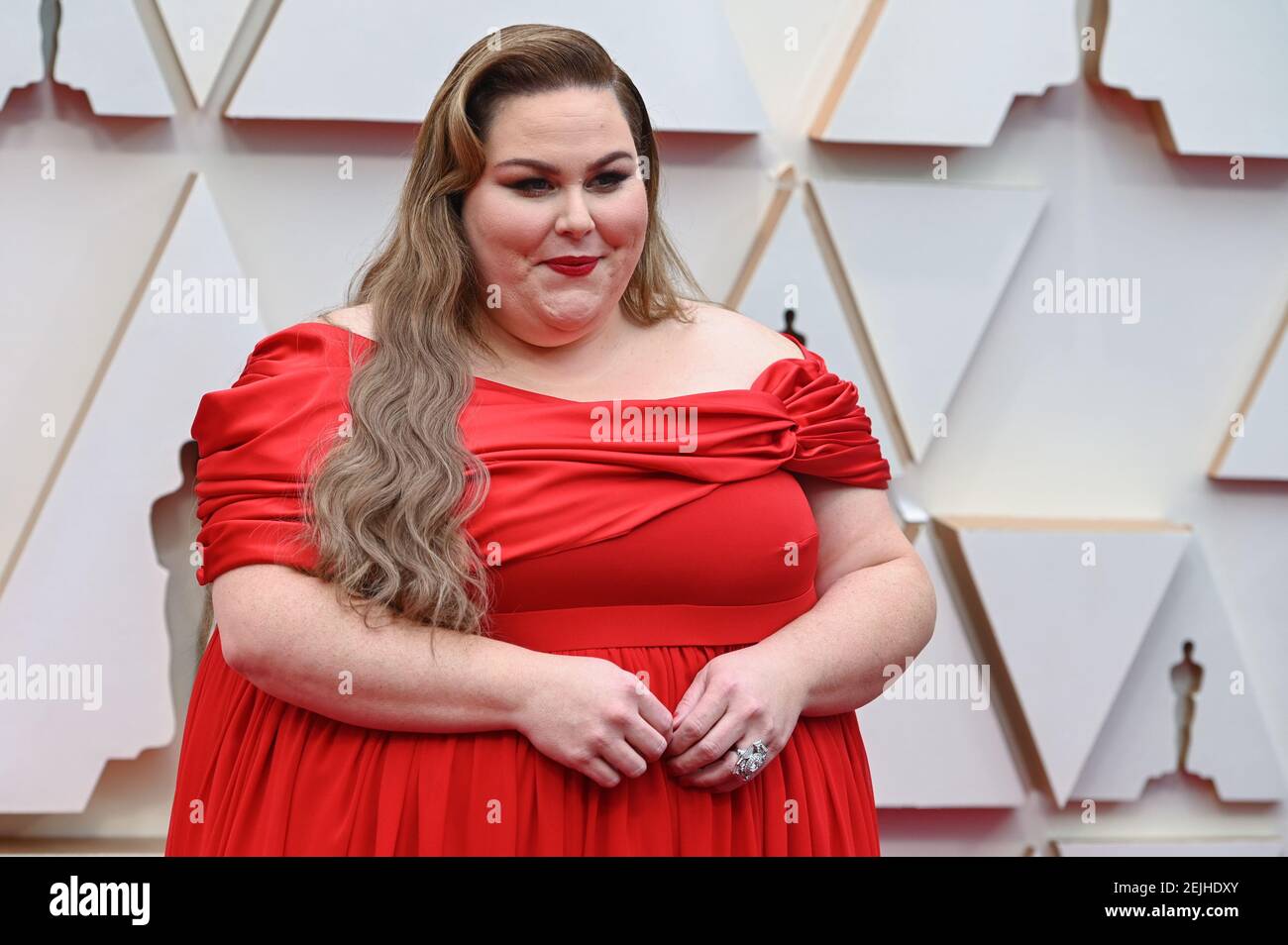 Chrissy Metz walking on the red carpet at the 92nd Annual Academy ...