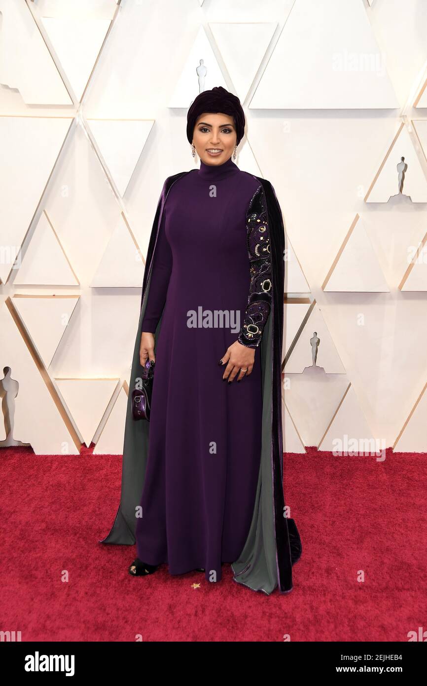 Fatma Al Remaihi walking on the red carpet at the 92nd Annual Academy ...
