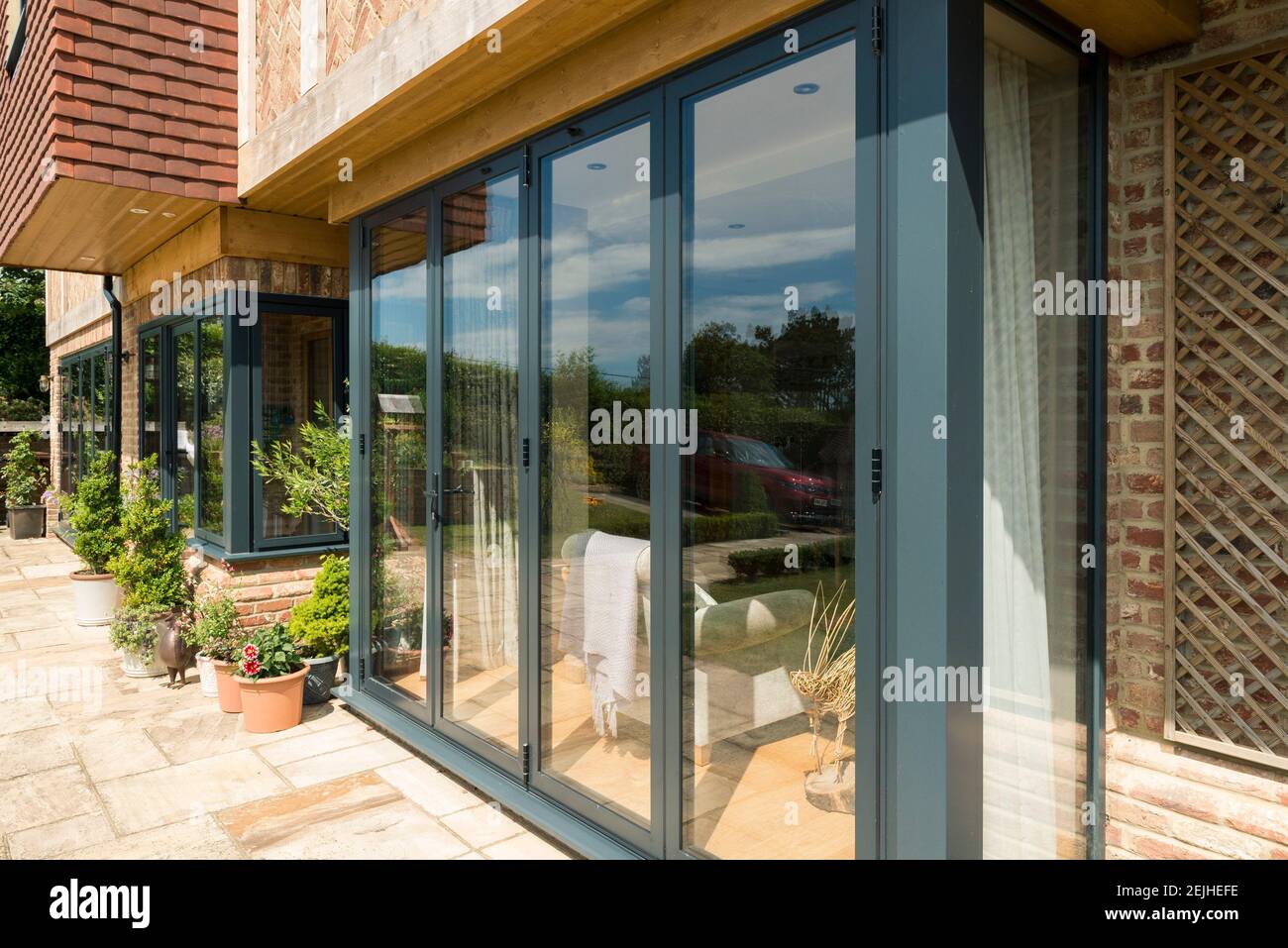 A modern self build large property in the English countryside Stock ...