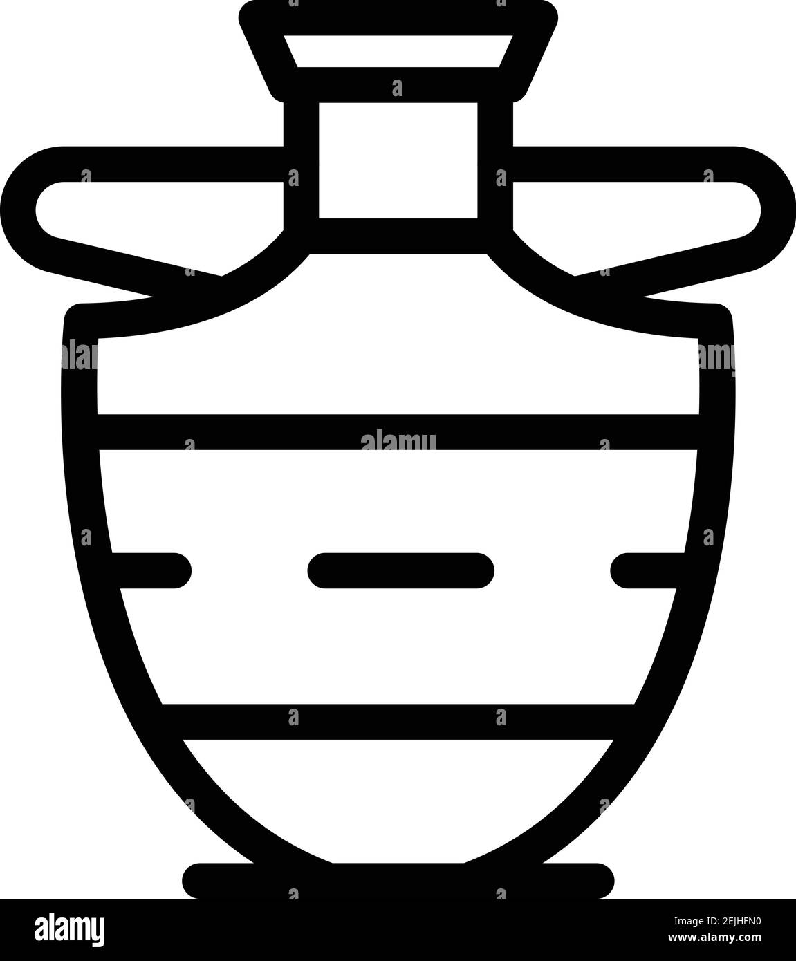 Decorative amphora icon. Outline decorative amphora vector icon for web ...