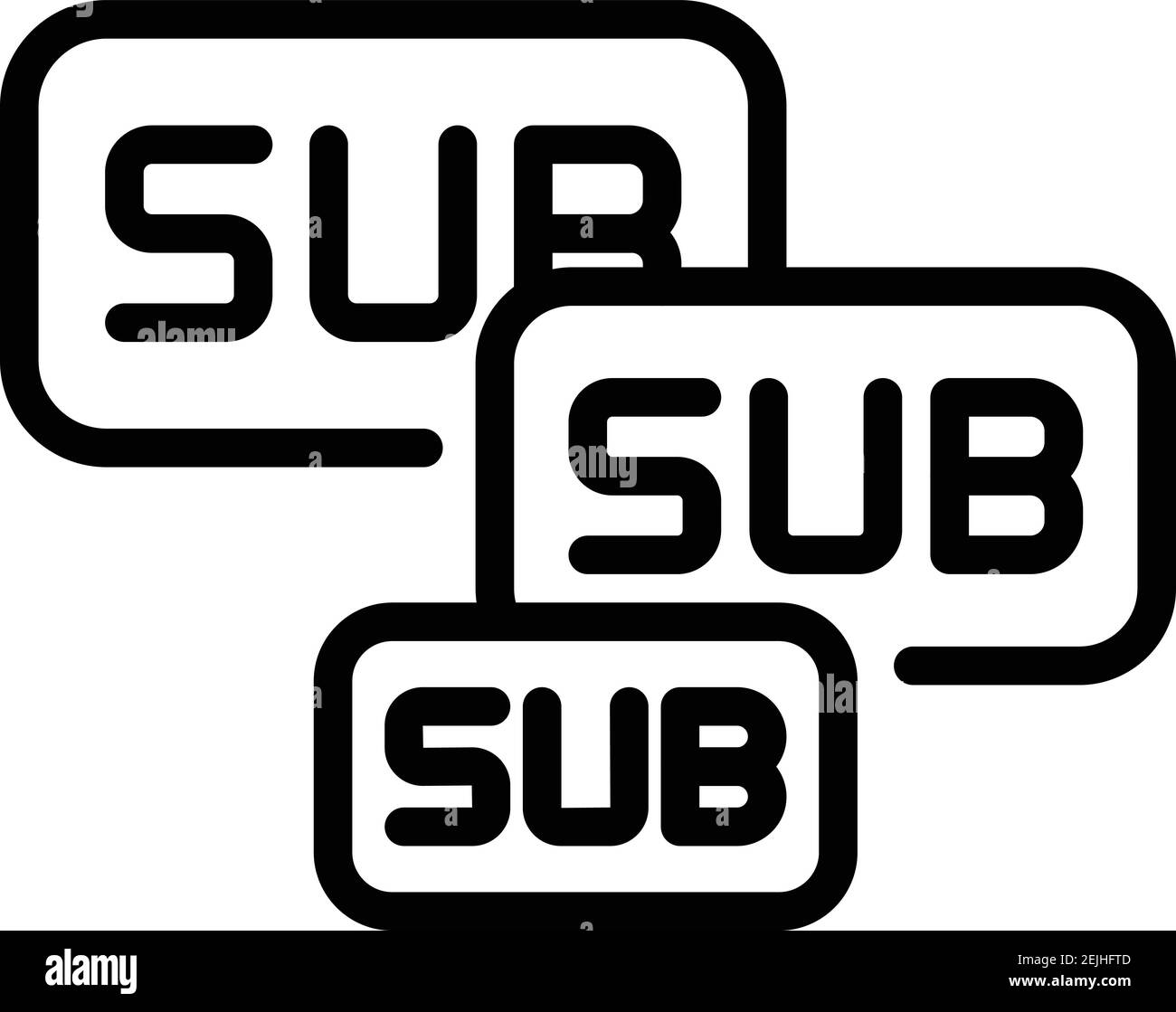 Subscribe button icon. Outline subscribe button vector icon for web ...
