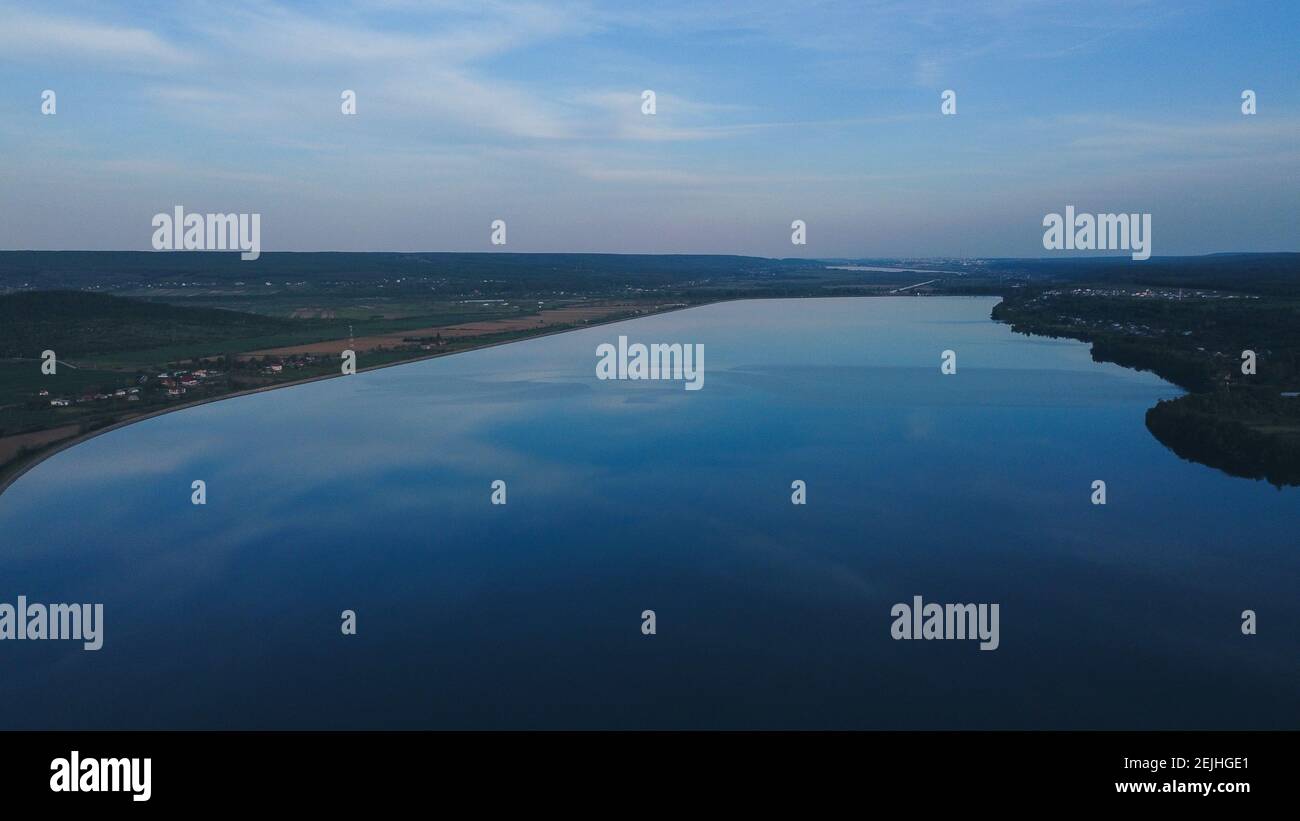 Aerial view of a river in a rural area Stock Photo - Alamy