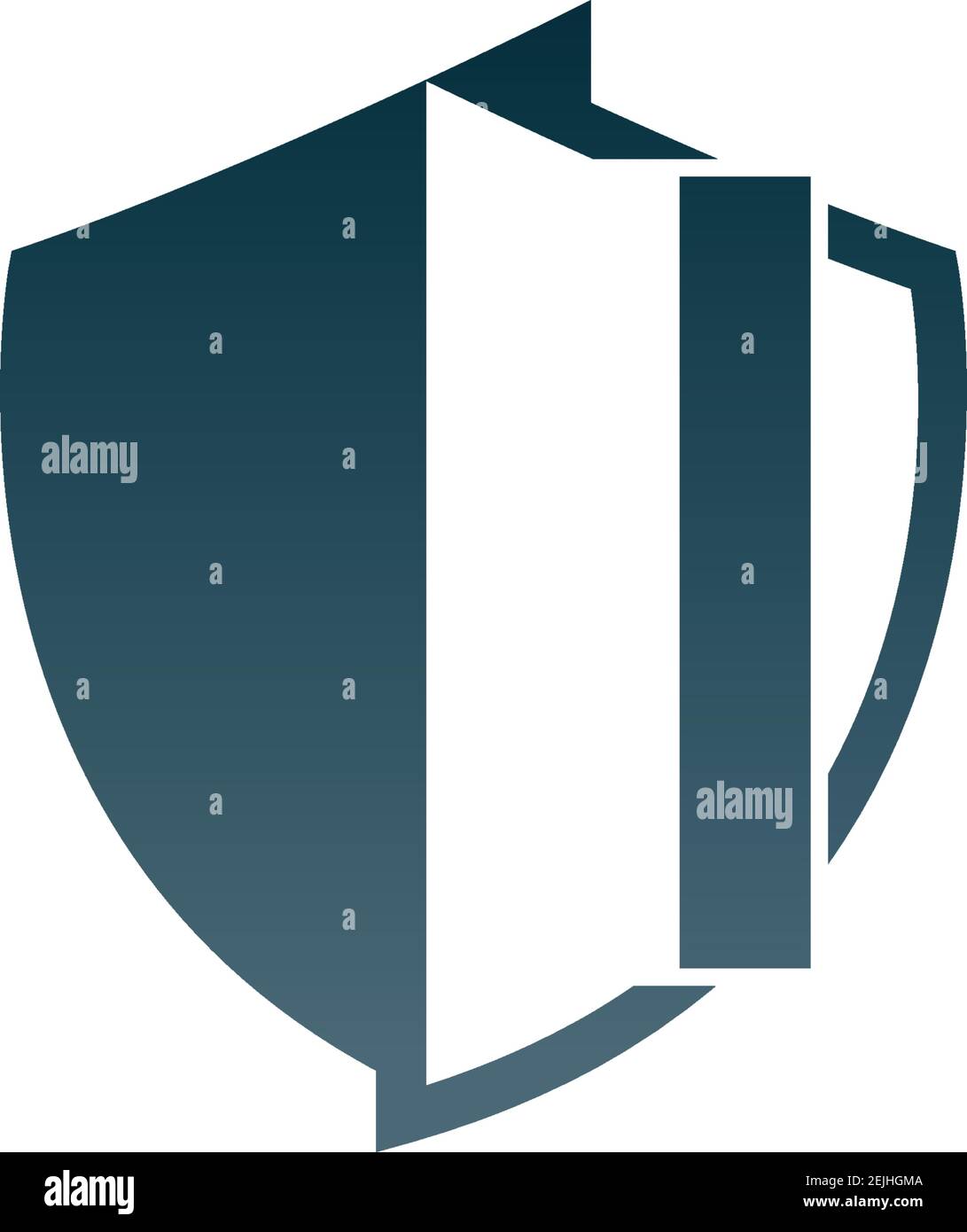 Shield logo icon with letter I beside design vector illustration Stock ...