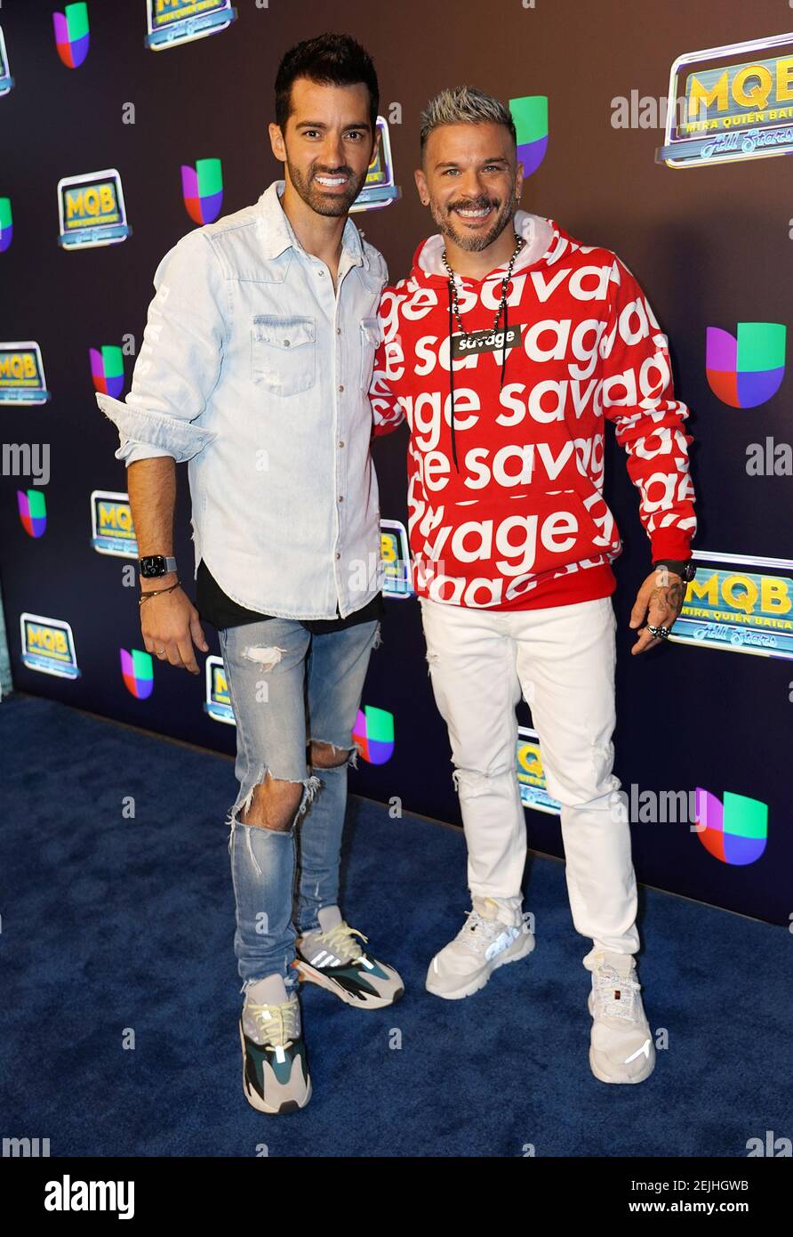 MIAMI, FL - FEB 9: Tony Costa and Pedro Capo are seen backstage during ...